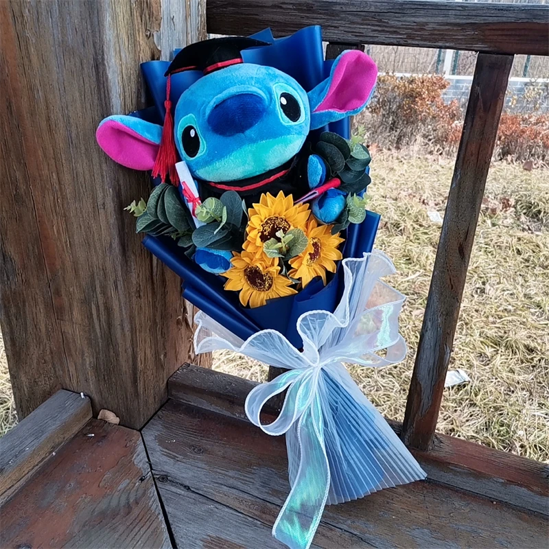 Ramo-de-peluche-de-Lilo-Stitch-para-graduaci-n-juguetes-con-girasol ...