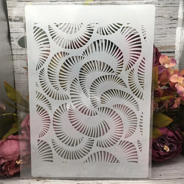 A4 29cm Leaves Texture DIY Layering Stencils Wall Painting Scrapbook ...