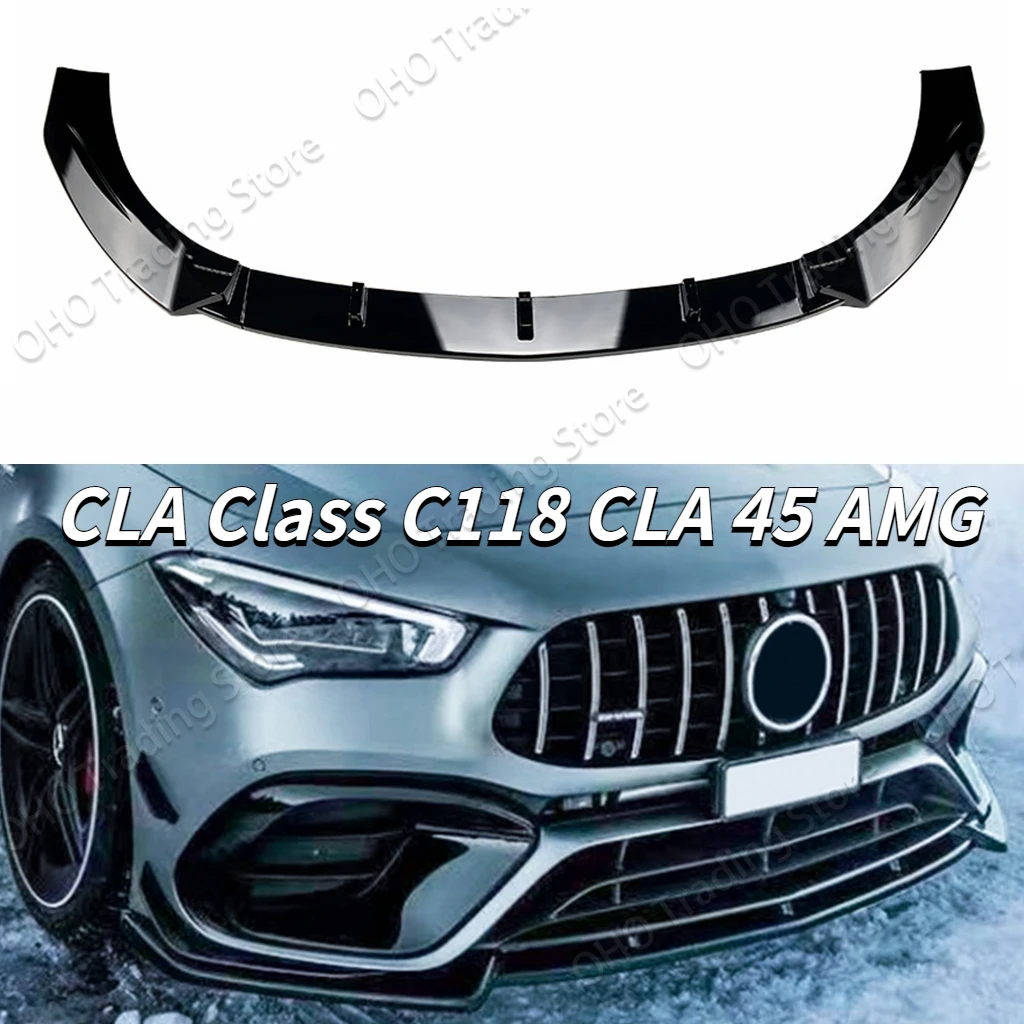 Front-Bumper-Lip-Splitter-Spoiler-Tuning-For-MercedesBenz-CLA-Class ...