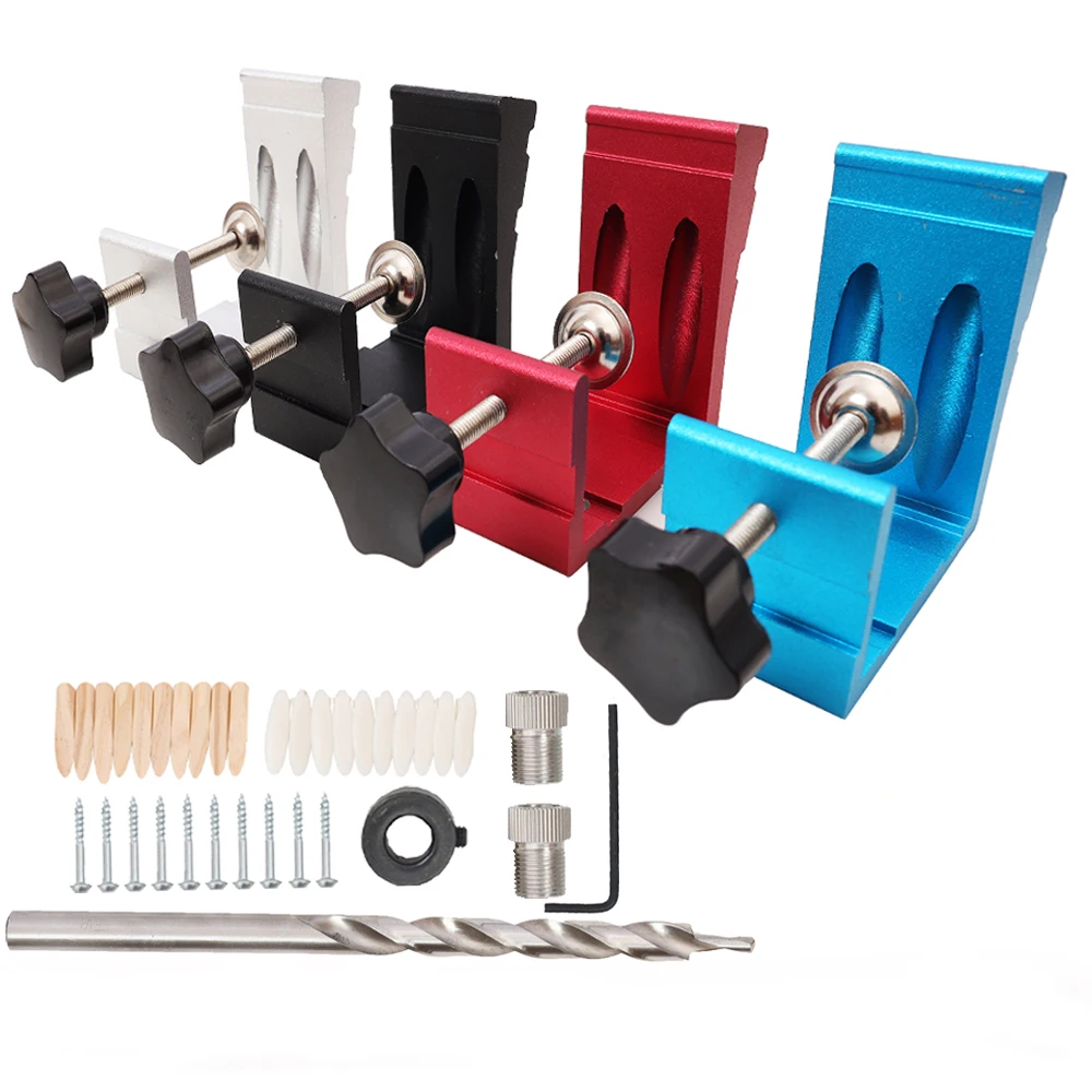 Pocket Hole Jig Kit Woodworking Inclined Hole Positioner Wood Guides ...