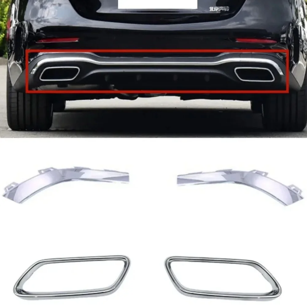 Rear bumper decorative strip exhaust hole decorative ring For Mercedes ...
