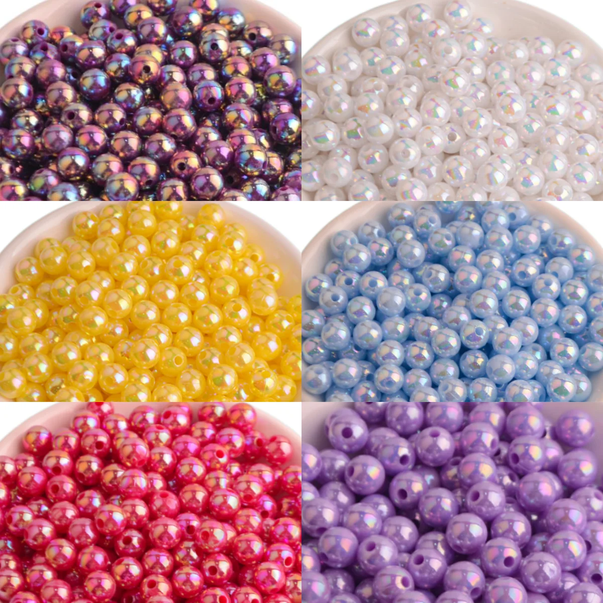 Acrylic-beads-for-jewelry-making-Macaron-solid-color-AB-color-beads ...
