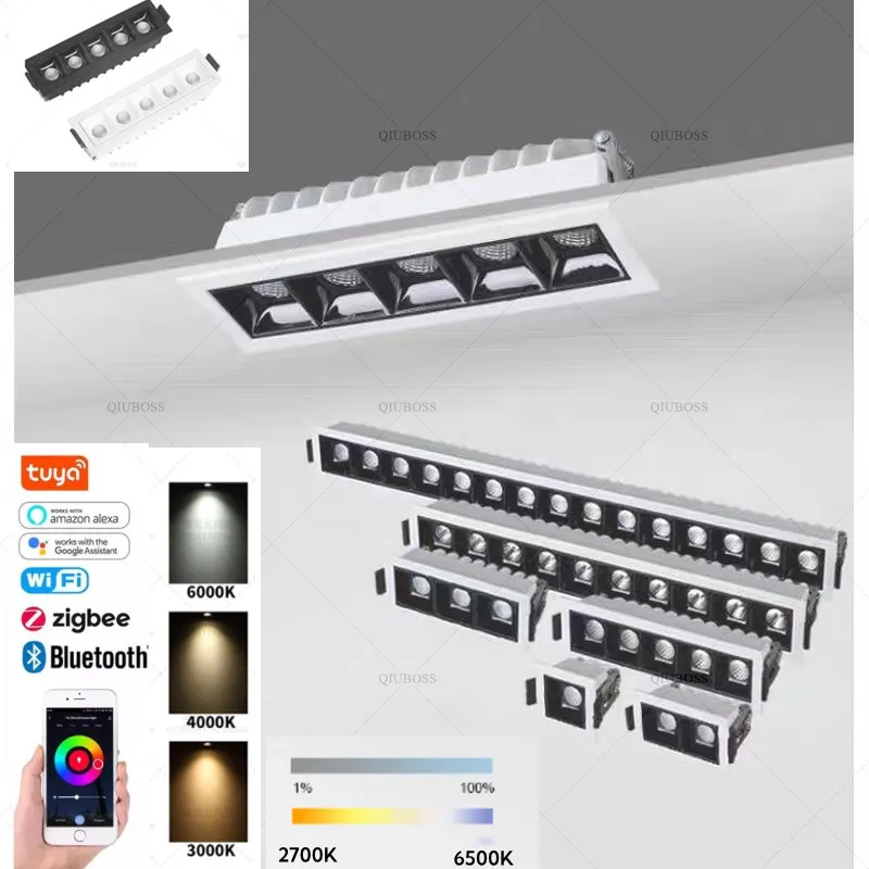Zigbee-Tuya-Smart-Dimming-Embedded-Anti-glare-Grille-light-LED-Strip ...