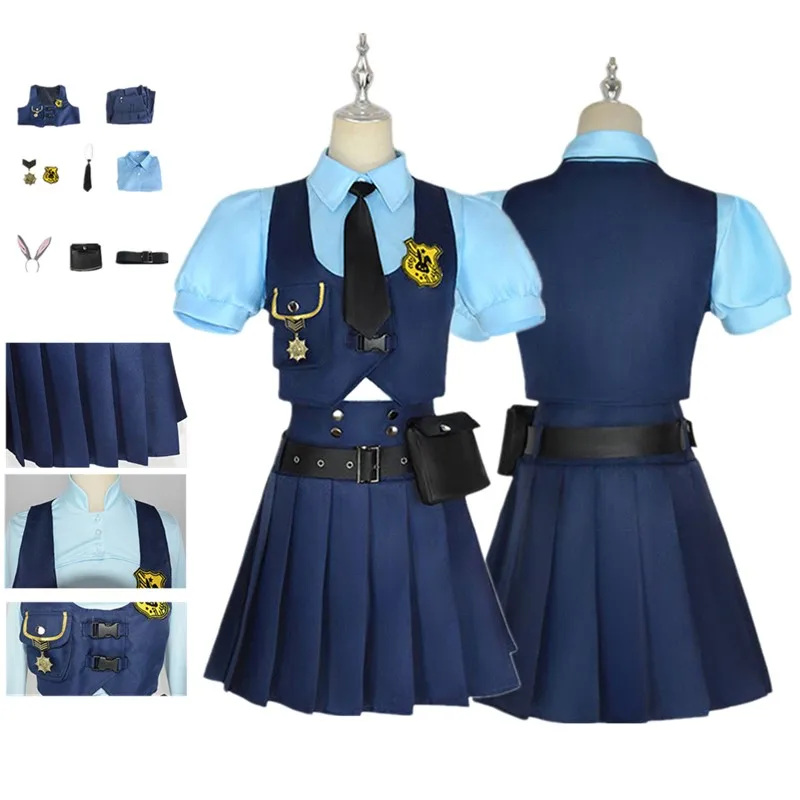 2025 Judy Cosplay Hopps Costume Cartoon Roleplay Adult Women JK Uniform ...