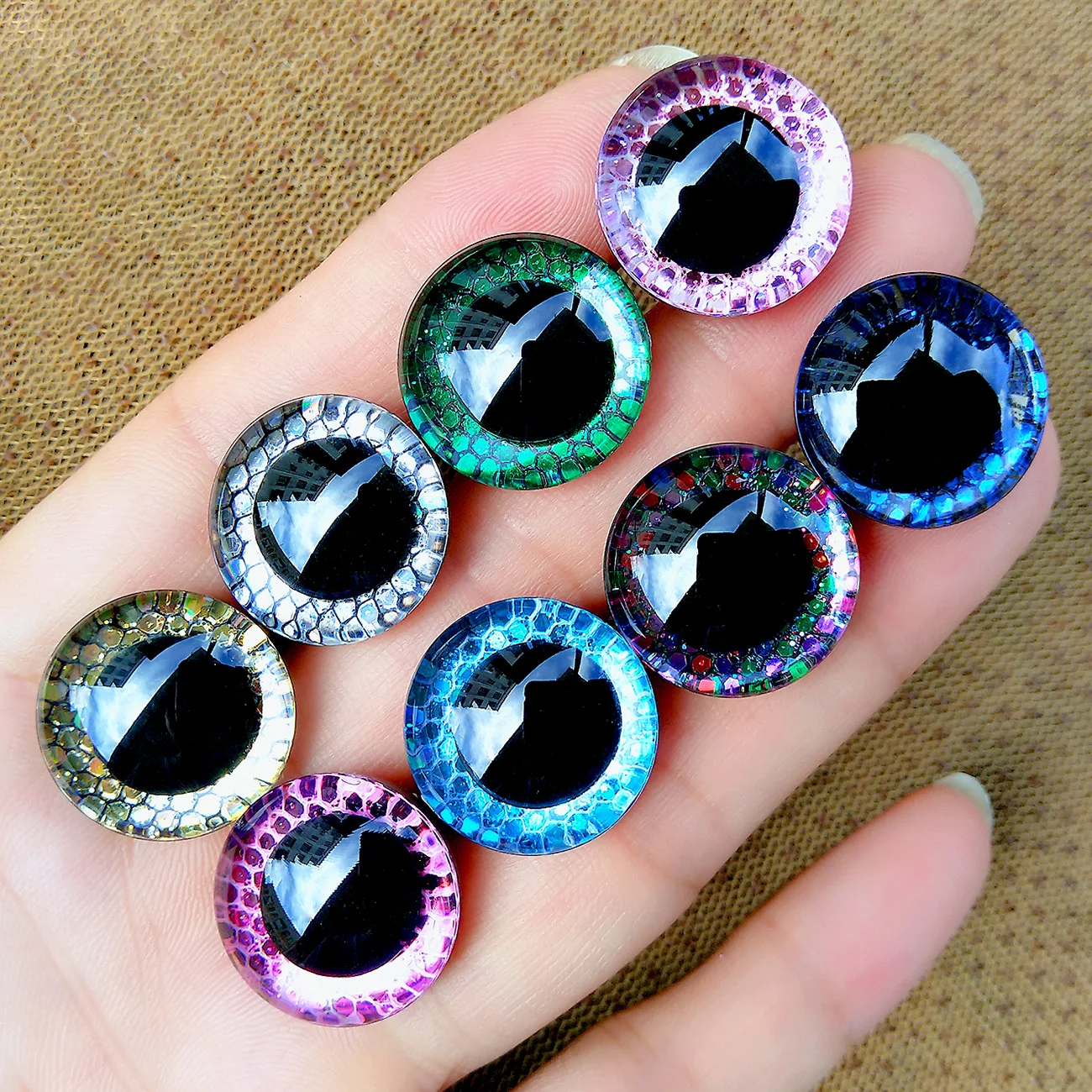 20pcs/lot 3D Plastic Safety Eyes For Toys Crochet Glitter Amigurumi ...