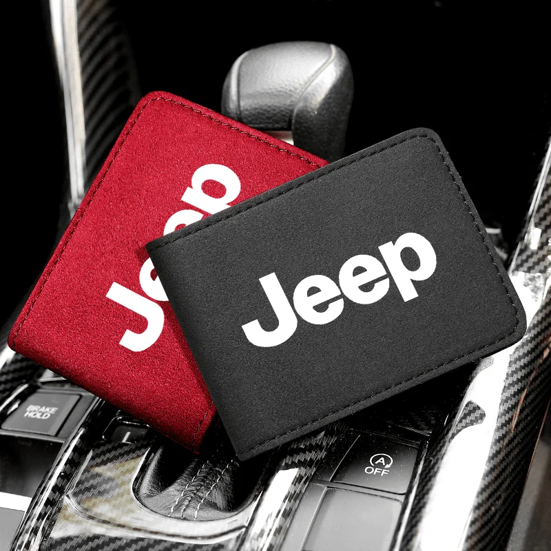 Suede-Leather-Portable-Storage-Box-Driver-License-Holder-For-Jeep-Grand ...