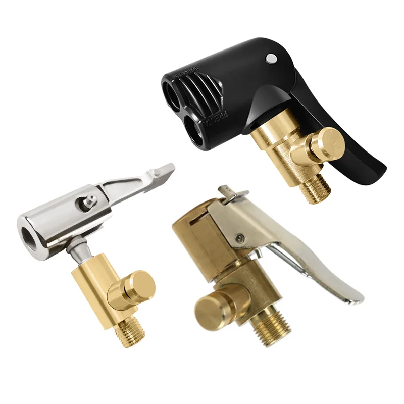 Brass-Portable-Inflatable-Pump-Car-Tire-Air-Chuck-Inflator-Pump-Valve ...