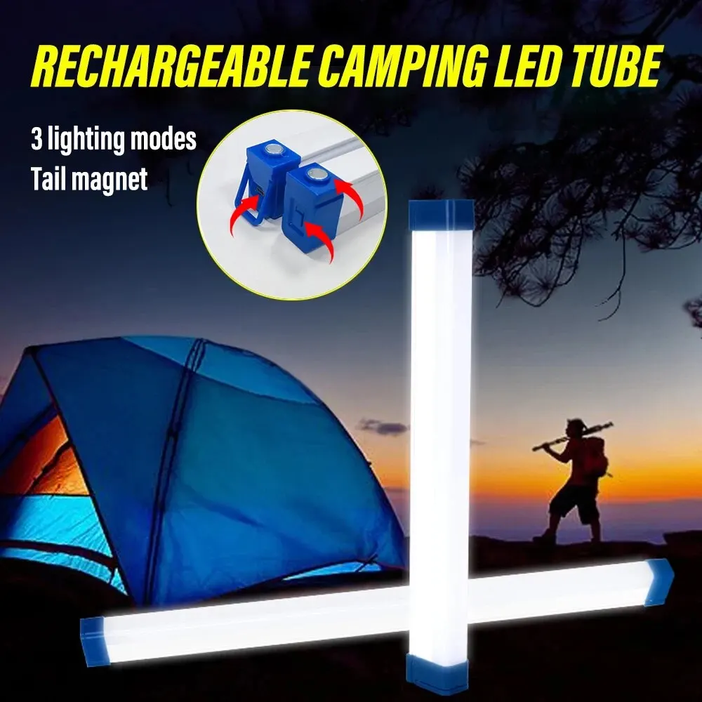 17CM LED Rechargeable Tube Camping Light Magnetic Suspension Portable ...
