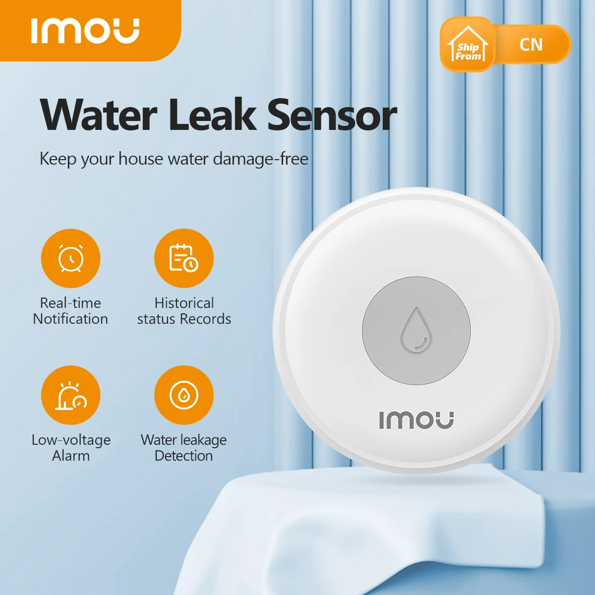 IMOU-Smart-Water-Leak-Sensor-WiFi-Zigbee-IP66-Water-Immersion-Detection ...