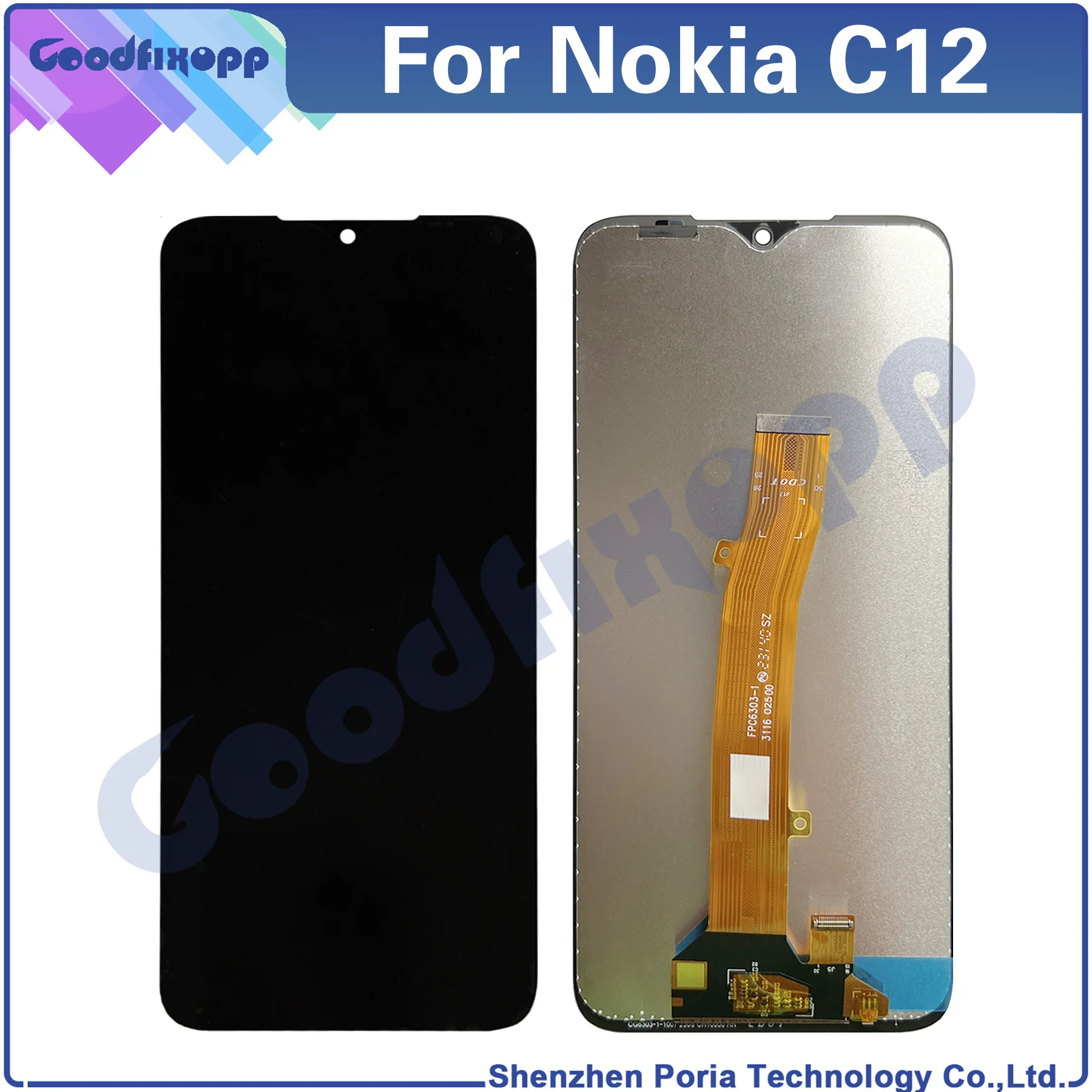 For-Nokia-C12-LCD-Display-Touch-Screen-Digitizer-Assembly-Repair-Parts ...