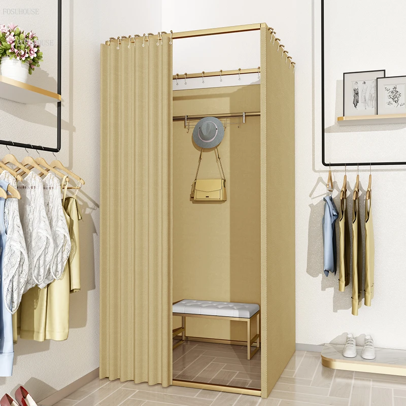 Clothing Store Temporary Display Racks Removable Fitting Room Storage ...