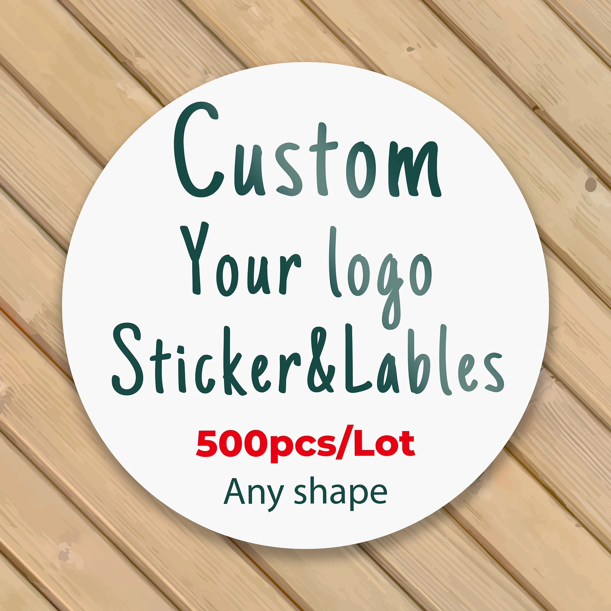 500-PCS-Custom-Stickers-Customize-Logo-Label-Sticker-Personalized ...