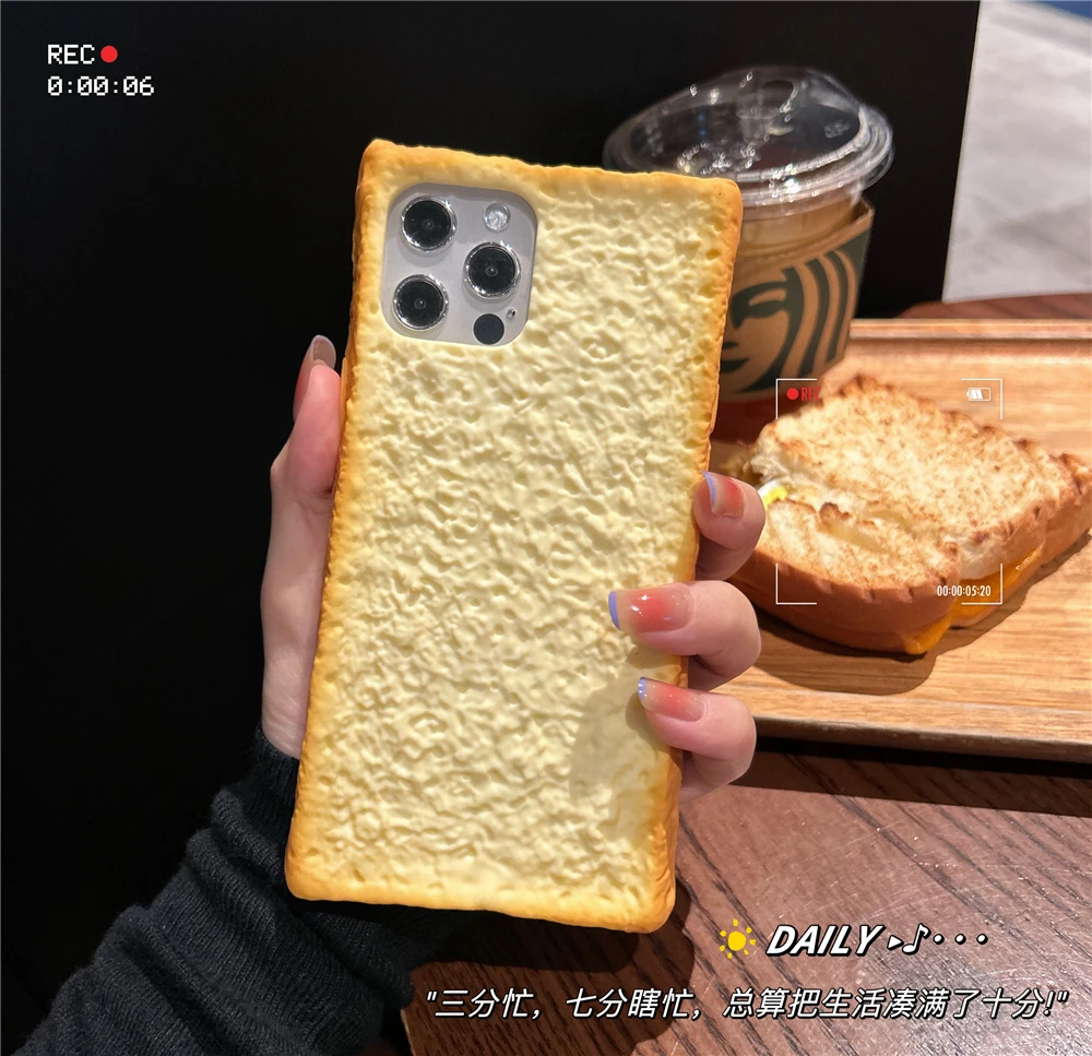 Cover Bread Toast 12 Toast Bread | Iphone 14 Pro Max Mobile Phone - Soft 3d Phone - Aliexpress
