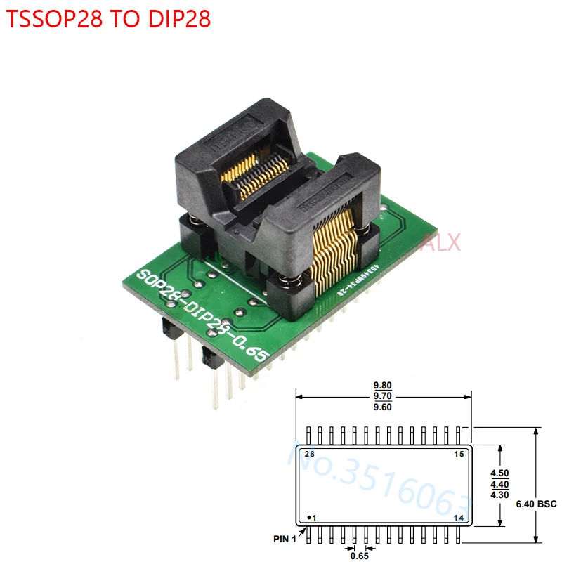 1PCS-SSOP28-TSSOP28-TO-DIP28-programmer-adapter-socket-TSSOP-TO-DIP ...