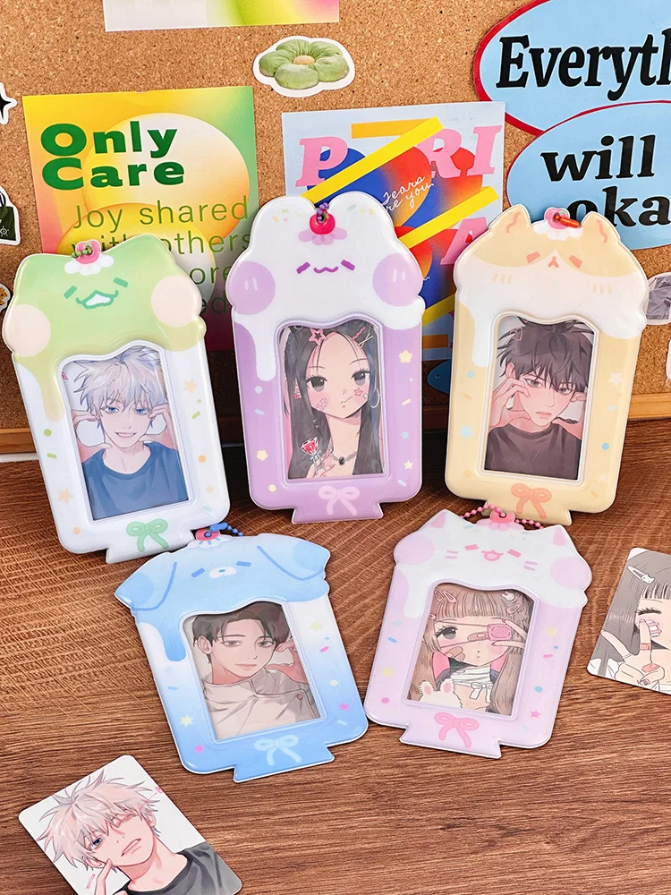 Kawaii-Kpop-Photocard-Holder-PVC-Idol-Card-Sleeve-Ins-Cartoon-Cat-Ear ...