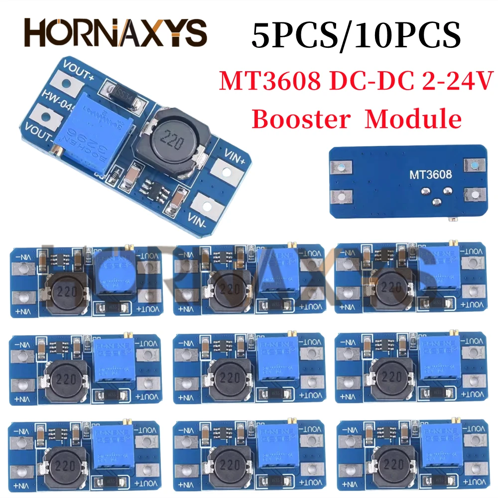 10PCS-MT3608-DC-DC-Step-Up-Converter-Module-Adjustable-Booster-Power ...