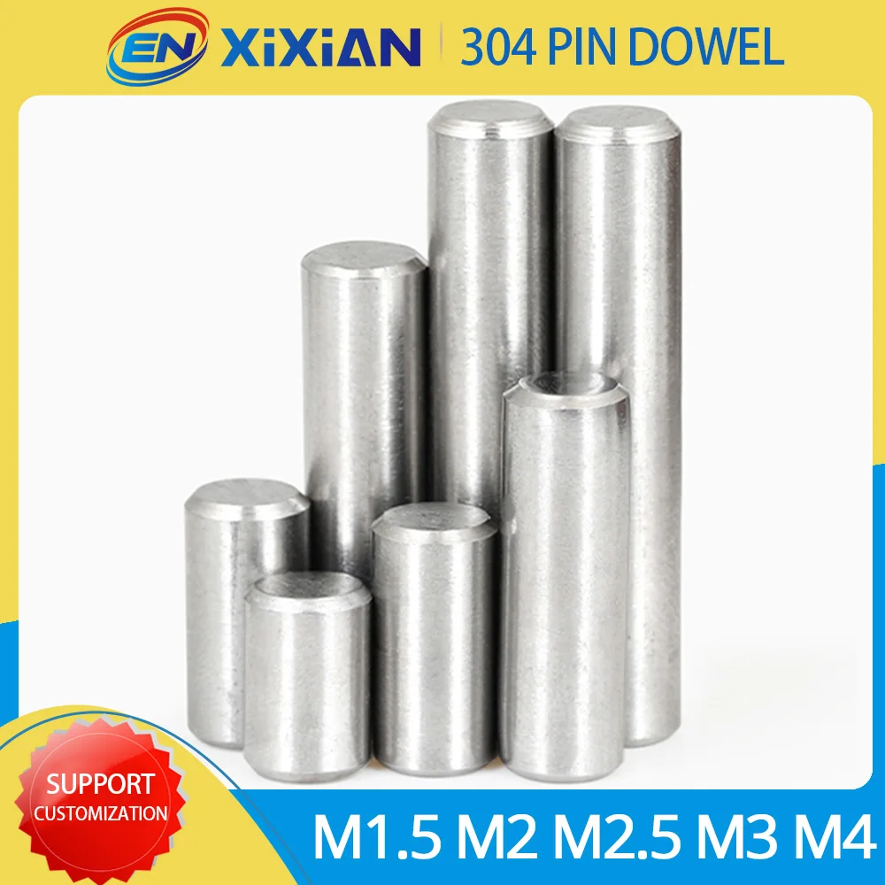 M1 M1.5 M2 M2.5 M3 M4 Cylindrical Pin 304 Stainless Steel Dowel ...