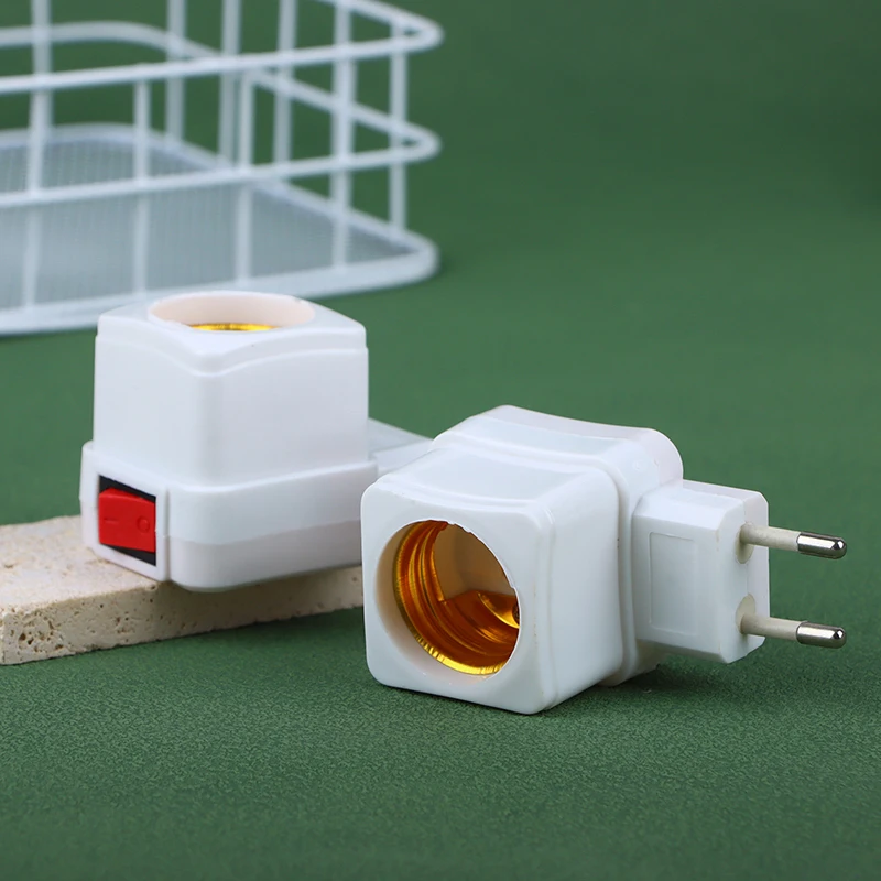 1Pc-E27-Socket-Lamp-Bulb-Adapter-White-LED-Light-Lamp-Bulbs-Socket-Base ...