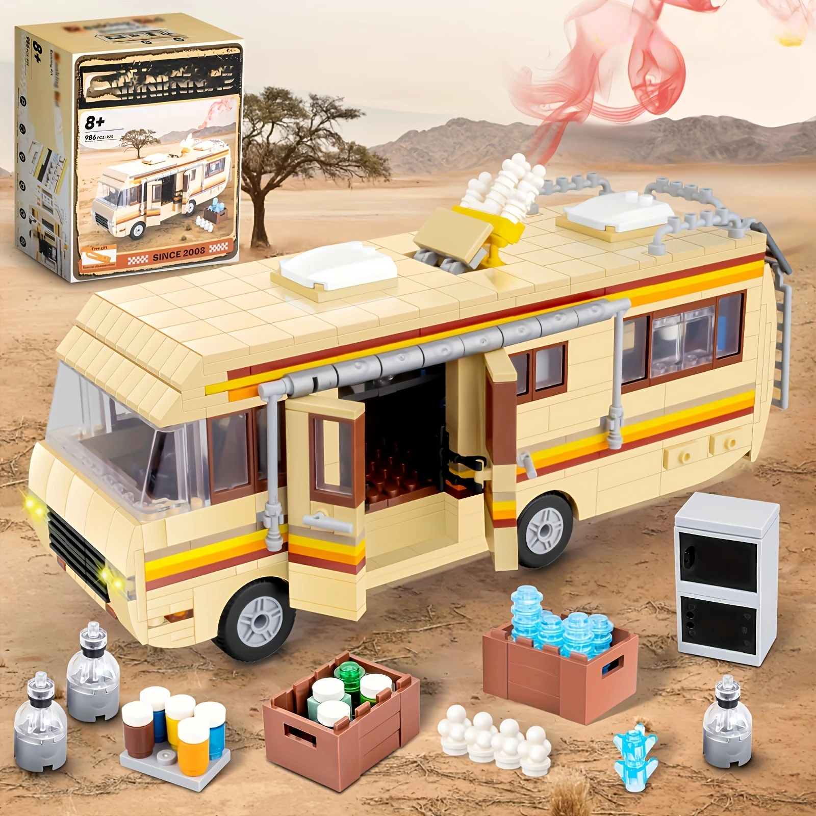 986pcs-Bus-Building-Set-Buildable-Bus-Building-Block-Toy-And ...