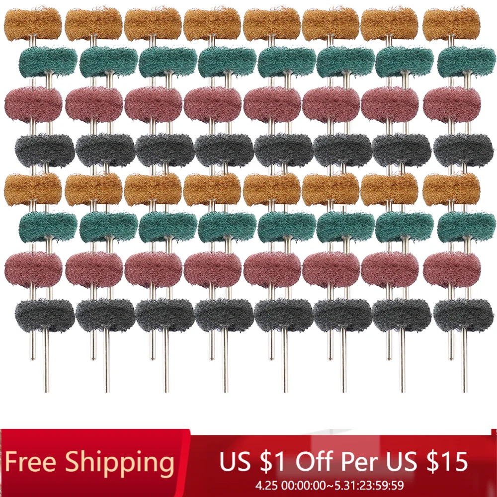 Mini Drill Abrasive Brush Buffing Wheel Engraving tool heads Polishing ...