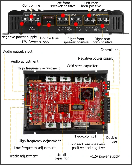4-Channel Car Audio Amplifier – All Things Tech Store
