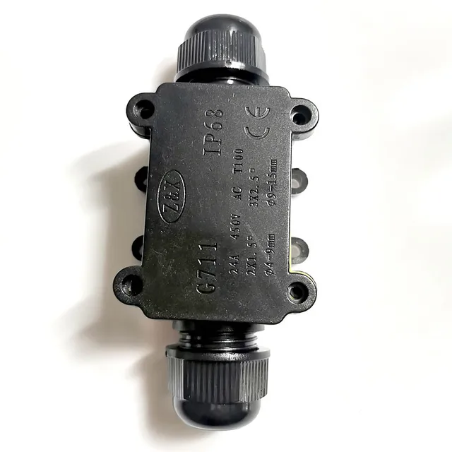 IP68 Waterproof Junction Box 2 Way 3 Way 6-12mm Connector Gland ...