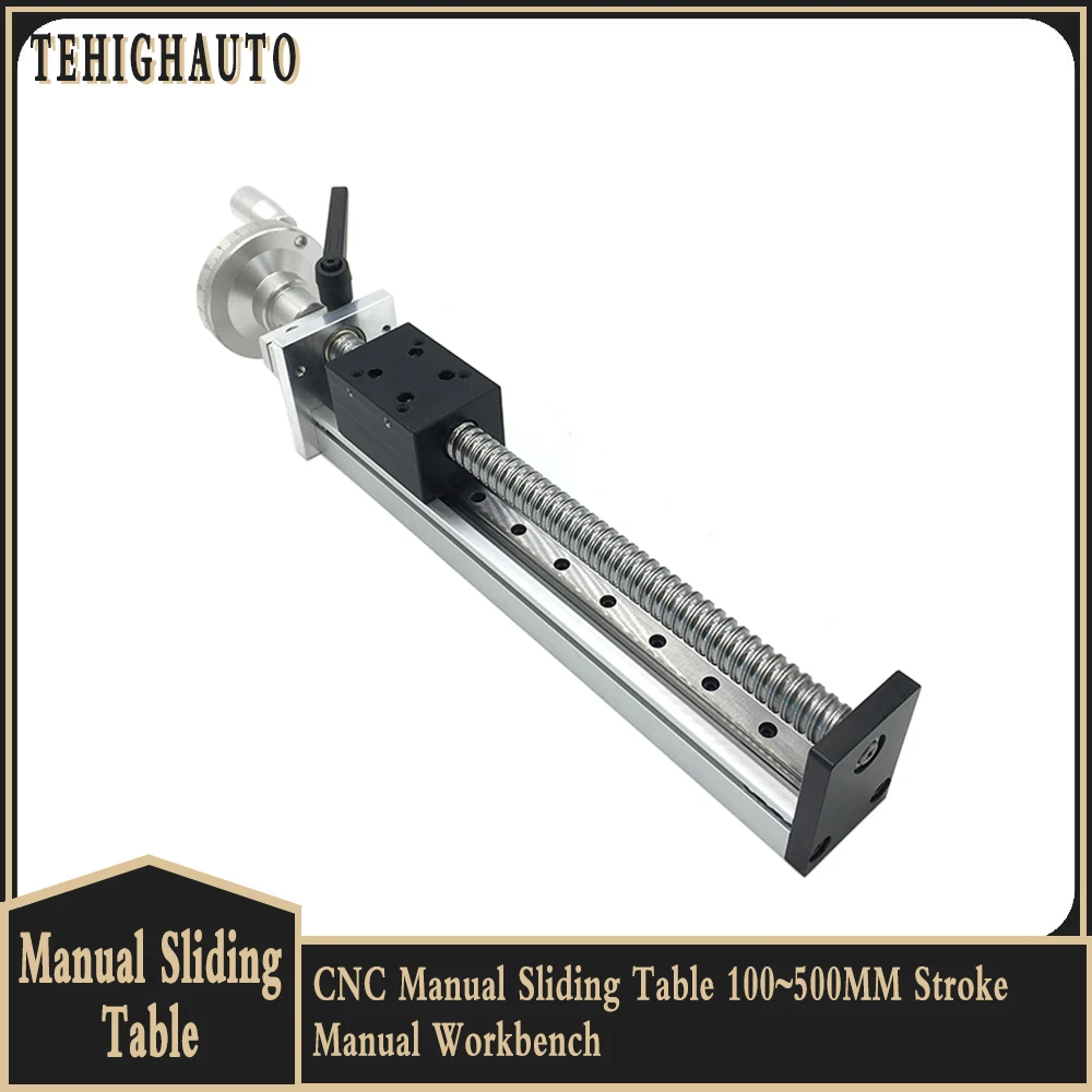 CNC-Manual-Sliding-Table-Ballscrew-SFU1204-1605-1610-100-1000MM-Stroke ...