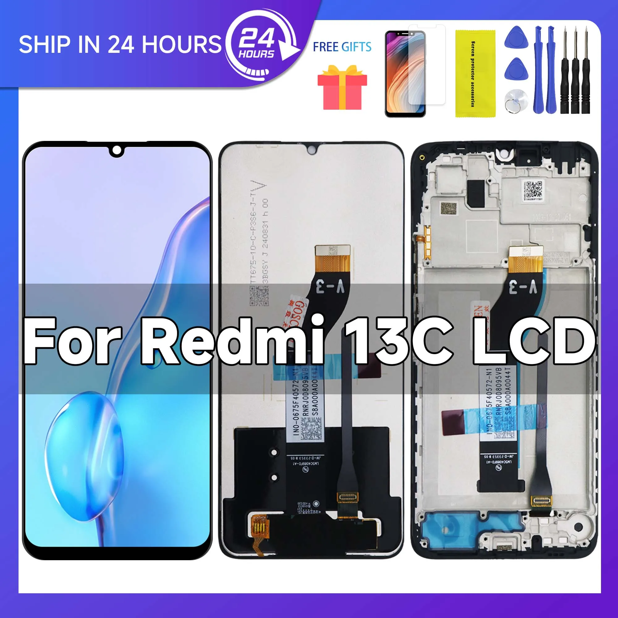 6.74"Original For Xiaomi Redmi 13C LCD Display Touch Screen with Frame ...