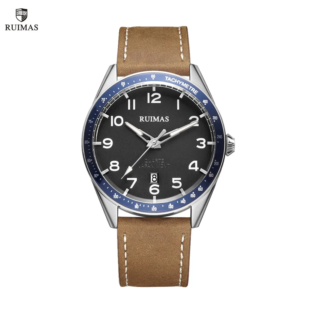 RUIMAS-Fashion-Men-Watch-Military-Sport-Quartz-Wrist-Watch-Leather ...