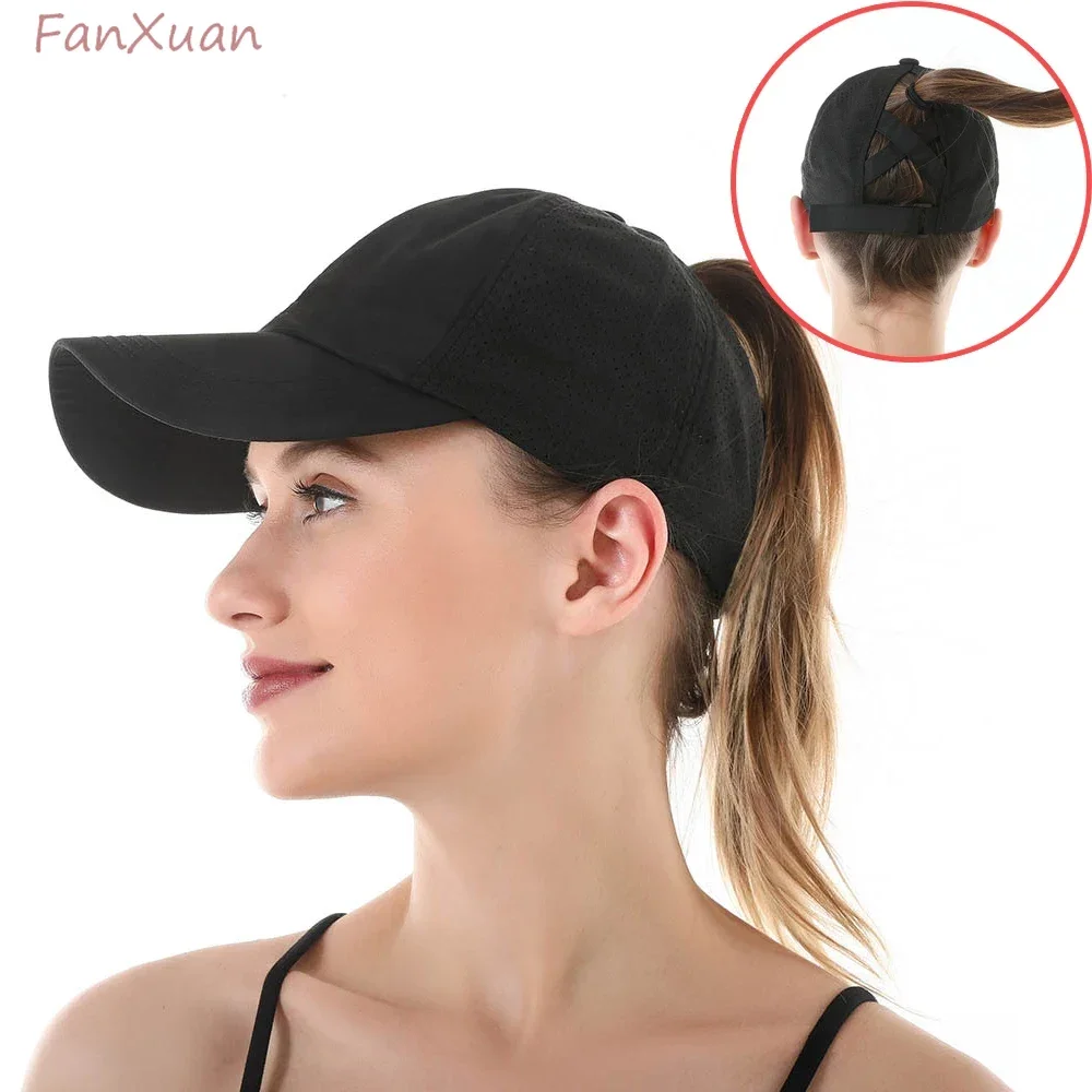Quick-Dry-Ponytail-Baseball-Cap-for-Women-Mesh-Summer-Hats-for-Women ...