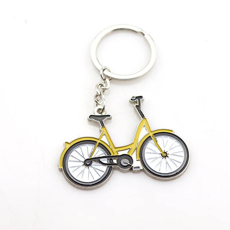 New-Yellow-bicycle-Key-chain-men-fashion-Creativity-Metal-Car-Key-Ring ...