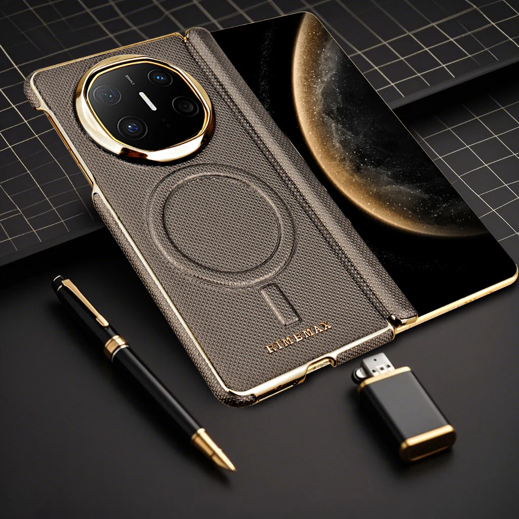 Luxury Skin Feel Textured Leather Case For Huawei Mate X6 X5 X3 Strong ...