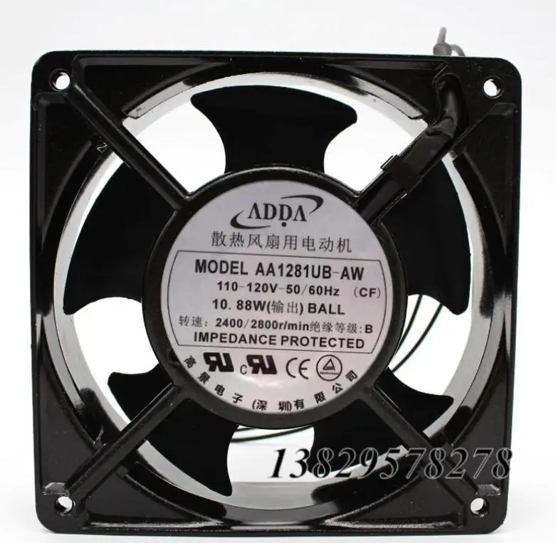 ADDA AA1281UB-AW AC 110-120V 10.88W 120x120x38mm Server Cooling Fan ...