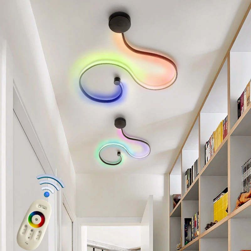 NEW-Remote-APP-RGB-Surface-Mounted-Modern-LED-Ceiling-Lights-For-Living ...