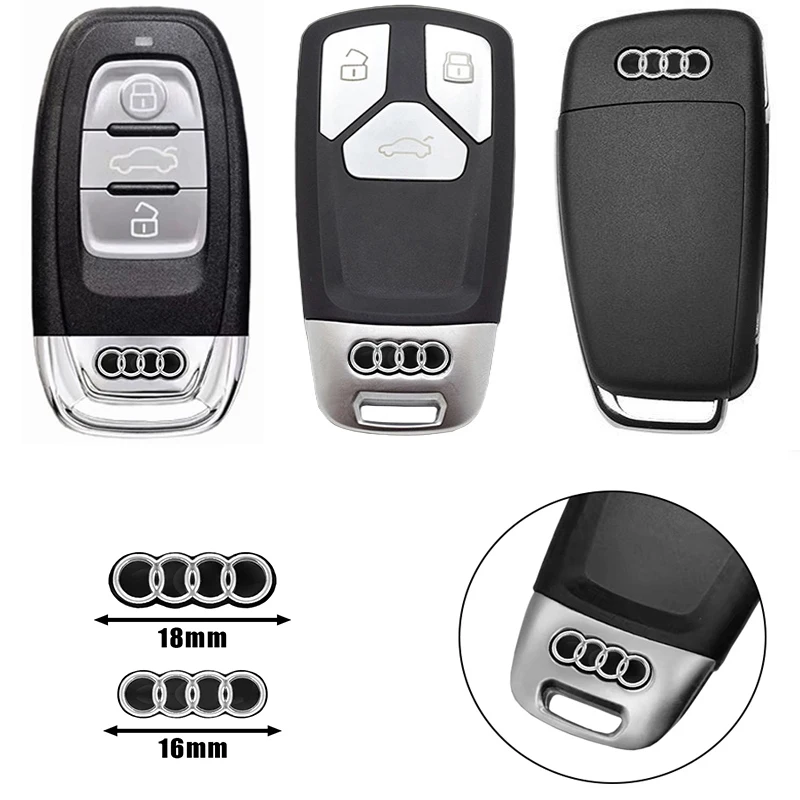 16mm 18mm Aluminum Car Key Badge Emblem Replacement Car Key Stickers ...