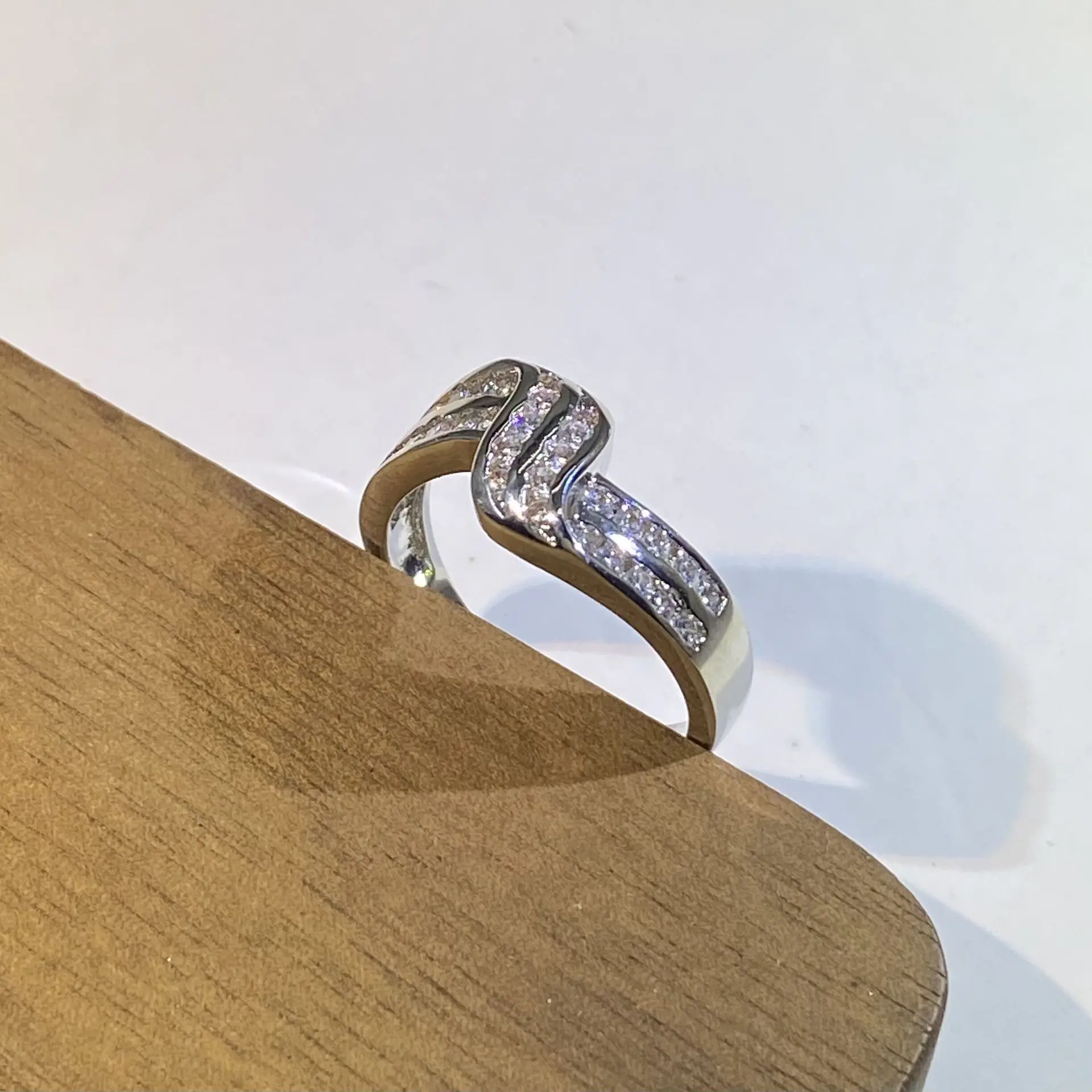 925-silver-Geometric-Ring-Vacuum-Electroplated-Rose-Gold-Fashion-Color ...