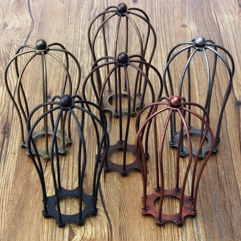 E27 shade black finished iron edison lamp shade vintage lighting cage ...