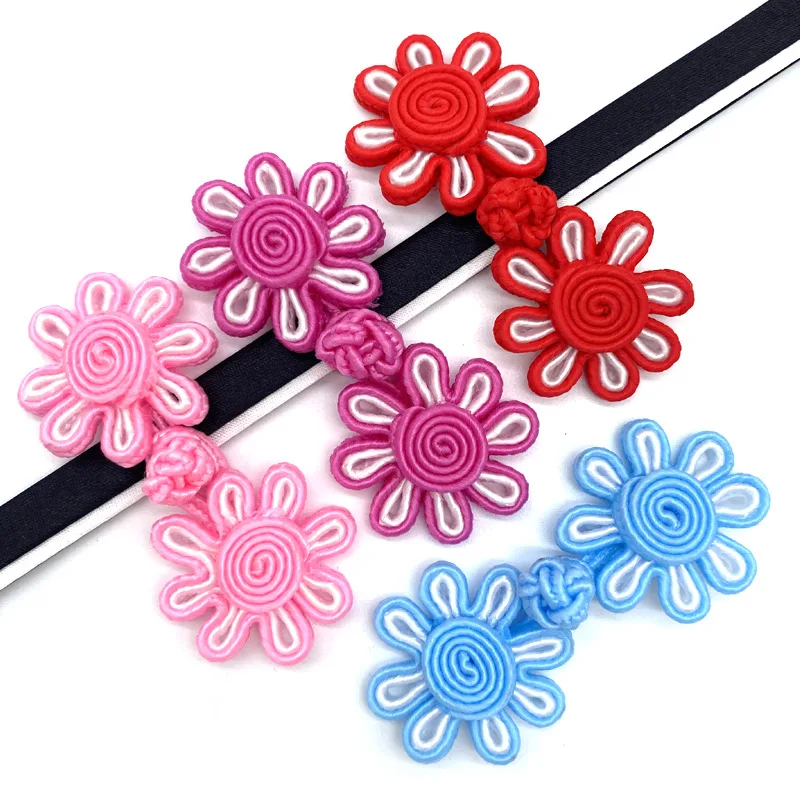 10 Pairs Cheongsam Button Flower Chinese Knot Buttons Fastener Diy ...