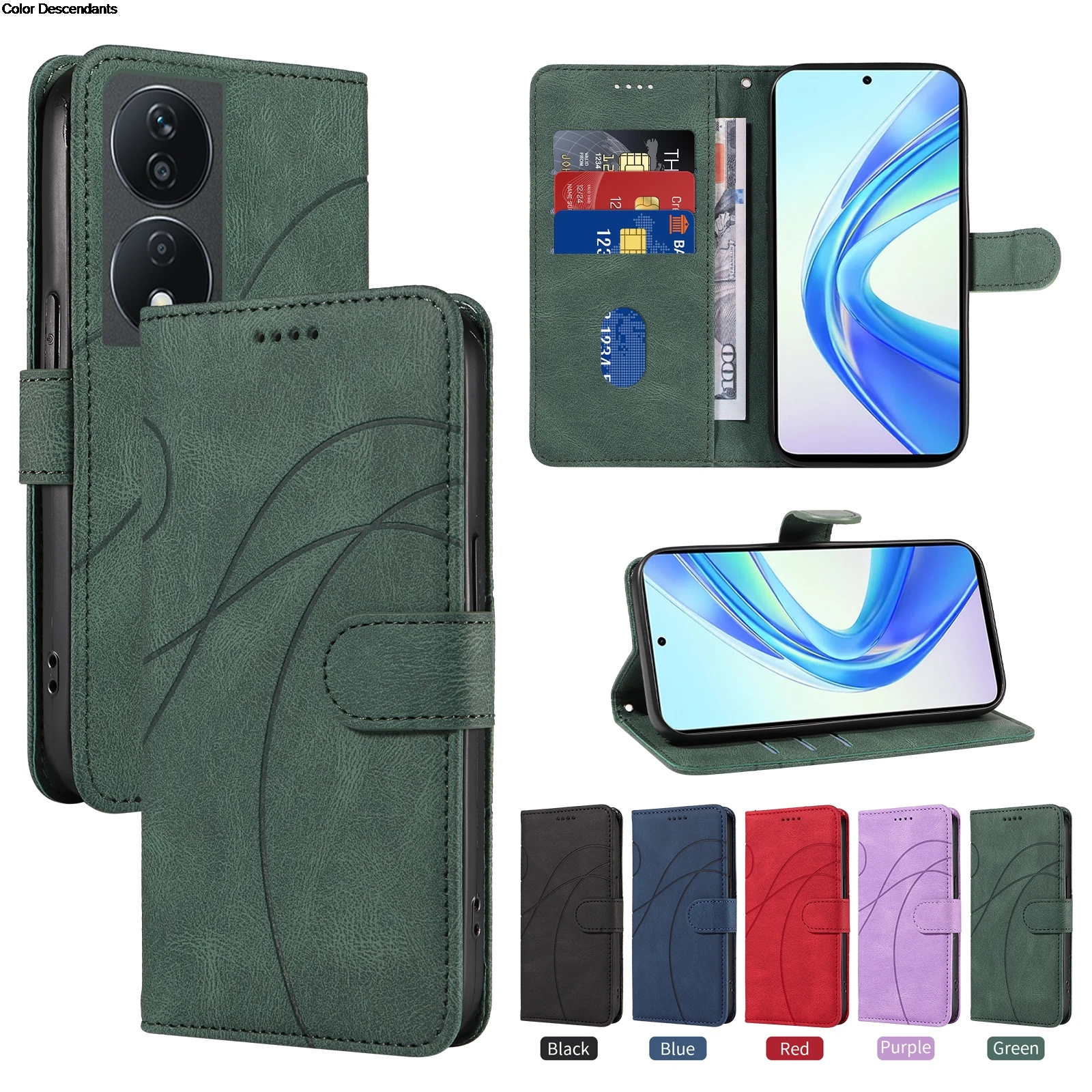 HonorX7b CLK-LX1 CLK-LX2 Wallet Flip Case For Huawei Honor X7b 4G Cover ...
