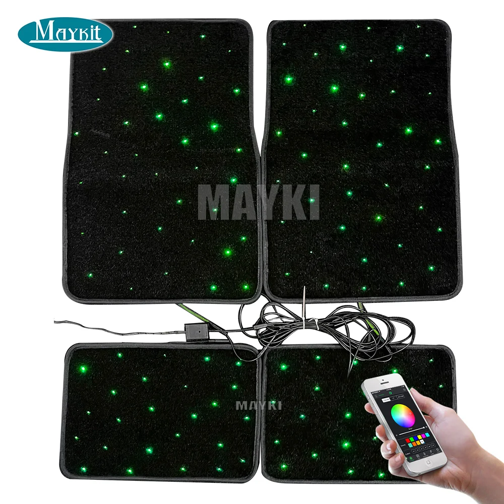 440-650mm-Starlight-Fiber-Optic-Car-Mat-Light-Kit-With-4-Star-Car-Rugs ...