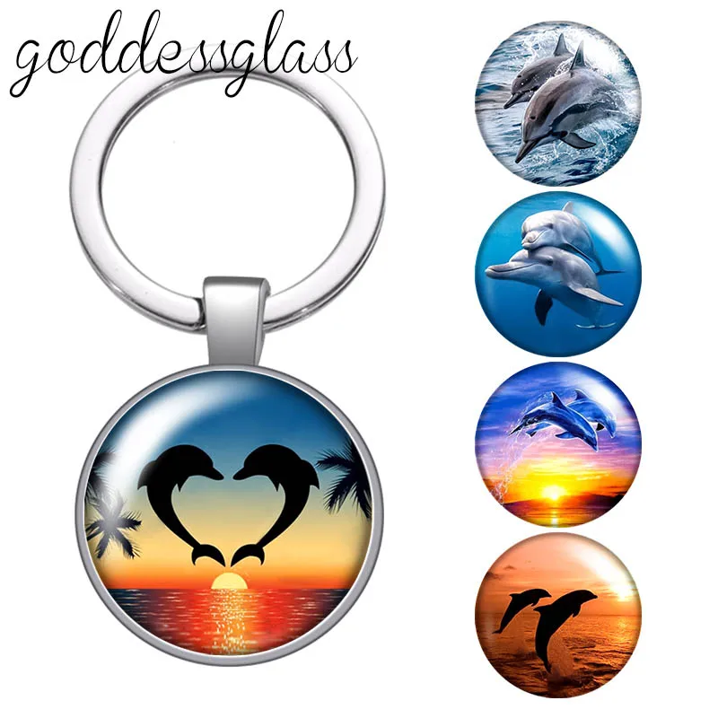 New-Couple-dolphins-Love-Cute-dolphin-sea-animals-glass-cabochon ...