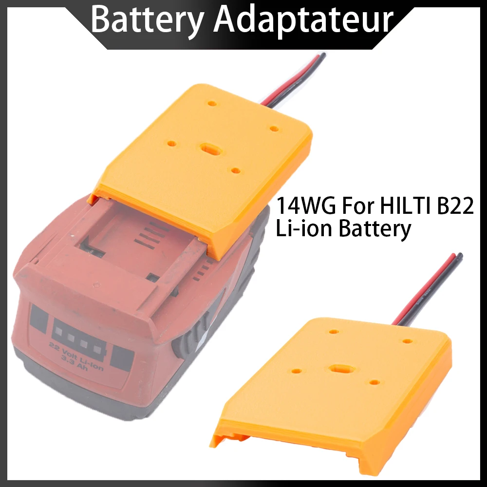 14WG Tool Battery Adapter for HILTI 22V B22 Li-ion Battery DIY Adapter ...