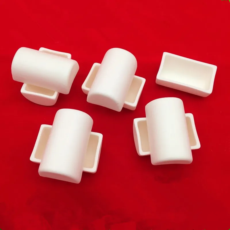 Semicircular Square Aluminum Ceramic Pot / Corundum Crucible / Alumina ...
