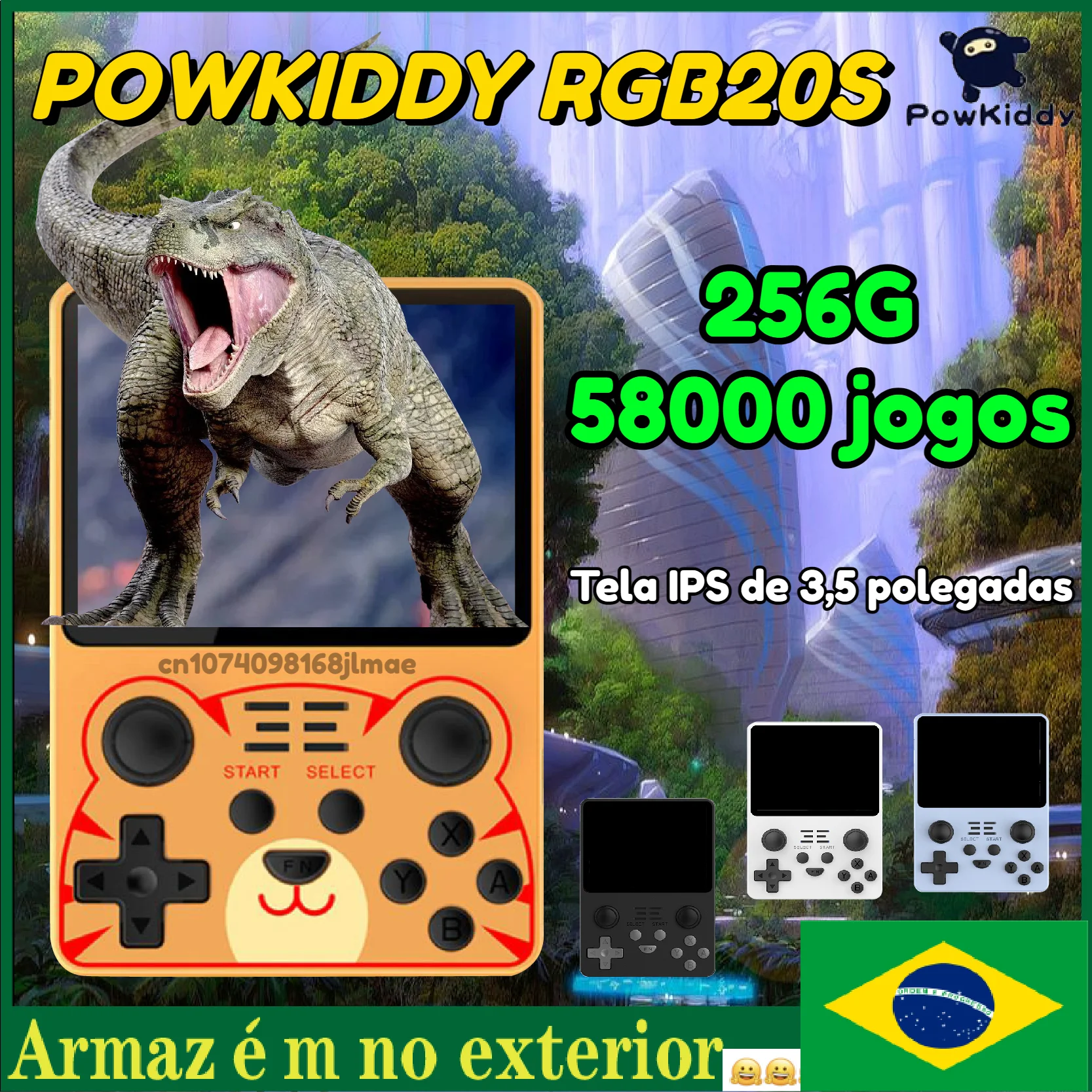 Powkiddy-RGB20S Retro Handheld Game Console, sistema de código aberto ...