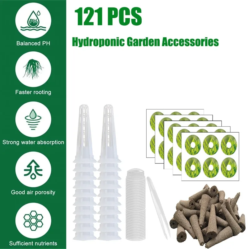 Hydroponic-Garden-Accessories-Pod-Kit-121pcs-Hydroponics-Garden-Grow ...