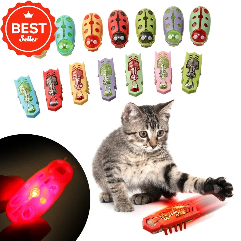 Automatic Cat Toy Crawl Electric Nano Bug Ladybug Intelligent Shake ...