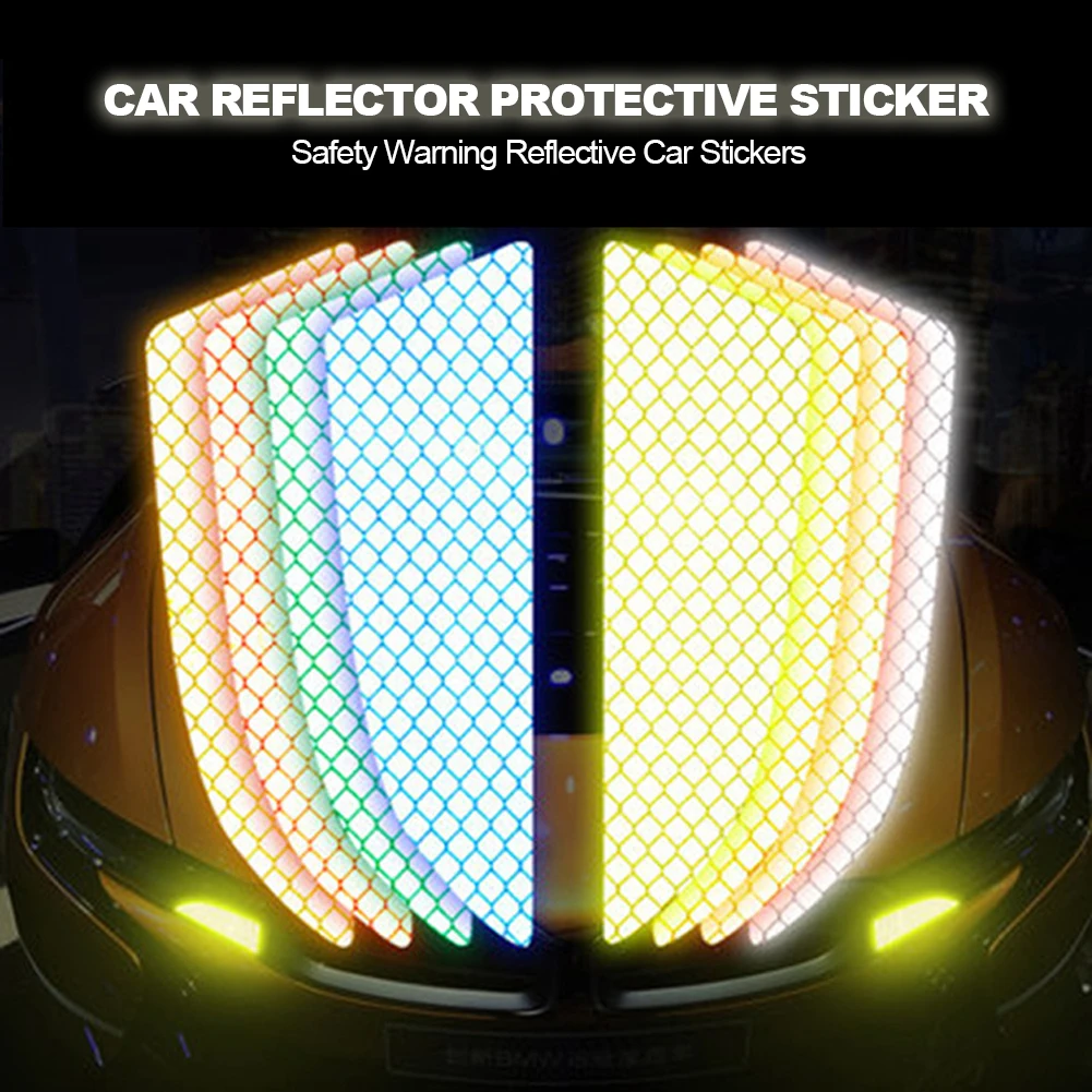 2Pcs-Set-Car-Reflector-Protective-Sticker-Scratches-Safety-Warning ...