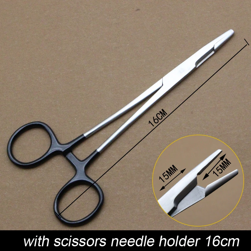 1pcs-stainless-steel-Multifunctional-needle-holder-insert-with-scissors ...