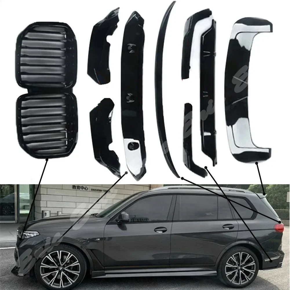 Car Front Bumper Lip Upper Grilles Rear Tail Lip Spoiler Body Kit For ...