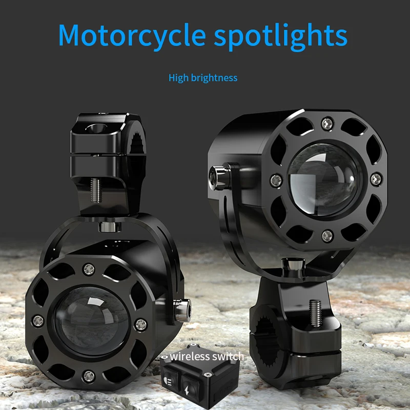 Motorcycle spotlights Front fog headlight light for Led Driving Lights ...